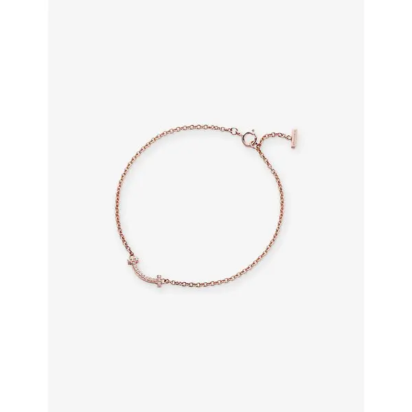 Tiffany & Co. T Smile And Diamond Bracelet - Rose Gold