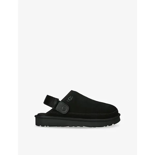 UGG Goldencoast Ii Branded Suede Clogs - Black