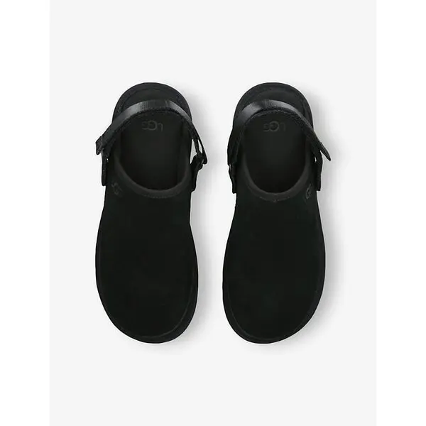 UGG Goldencoast Ii Branded Suede Clogs - Black