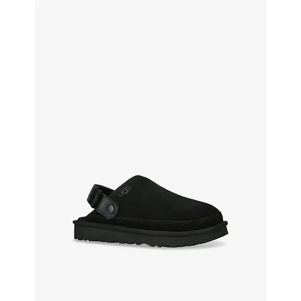 UGG Goldencoast Ii Branded Suede Clogs - Black