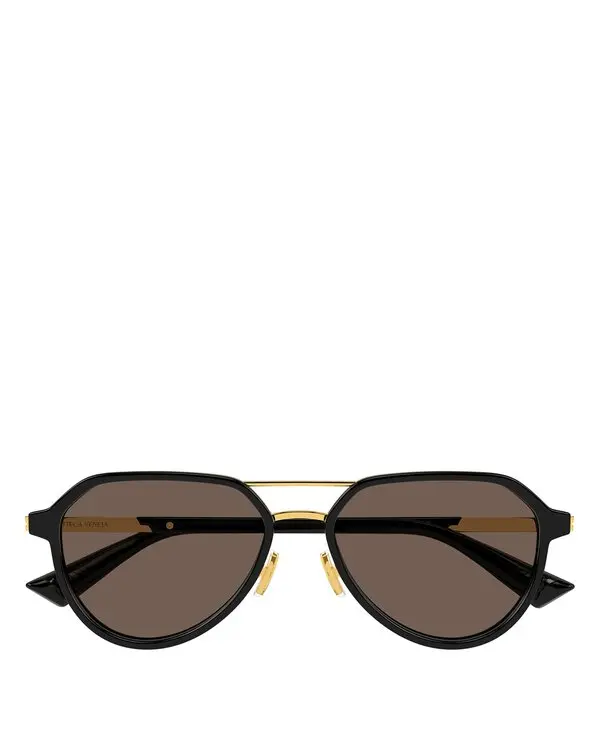 Bottega Veneta Pilot Sunglasses, 55mm