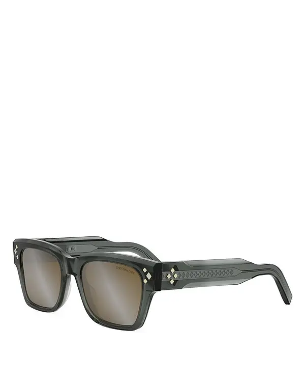 Dior Geometric Sunglasses, 54mm - Gray/brown Mirrored