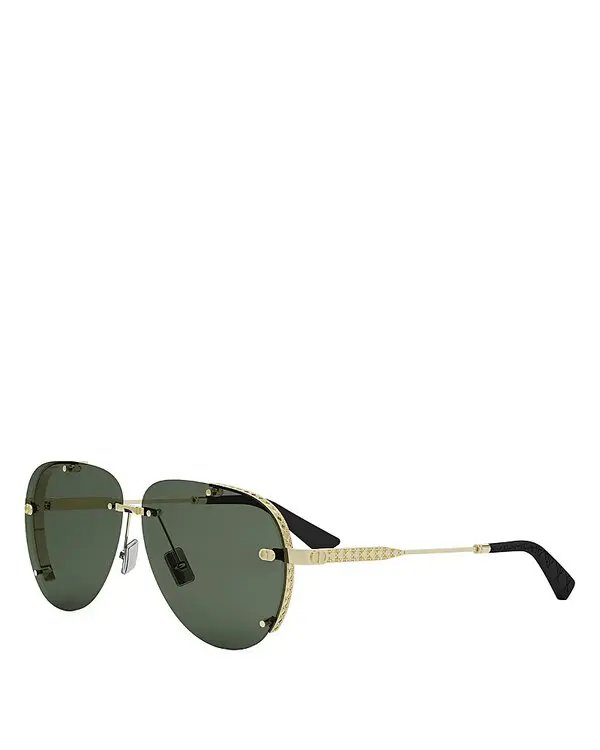 Dior Neodior A1u Pilot Sunglasses - Nickel/ Green