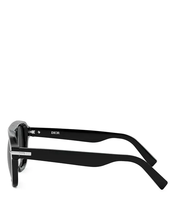 Dior Rectangular Sunglasses, 52mm - Black/smoke