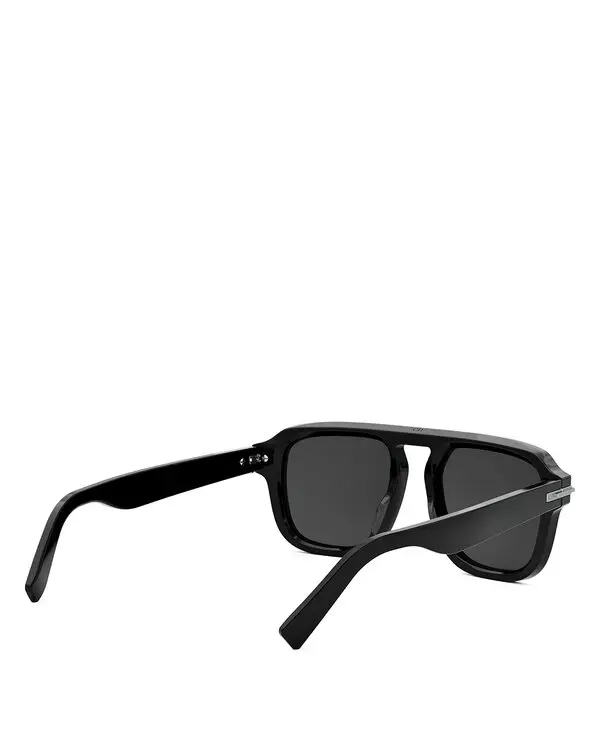 Dior Rectangular Sunglasses, 52mm - Black/smoke