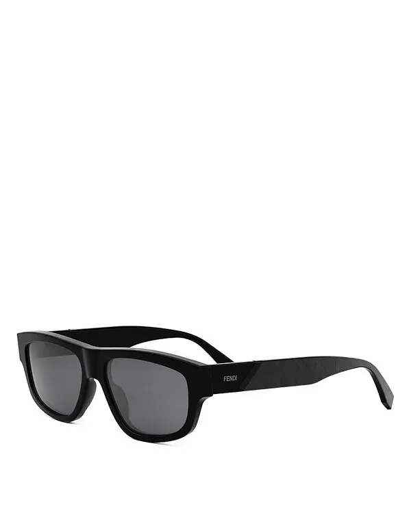 Fendi Diagonal Geometric Sunglasses - Black/smoke