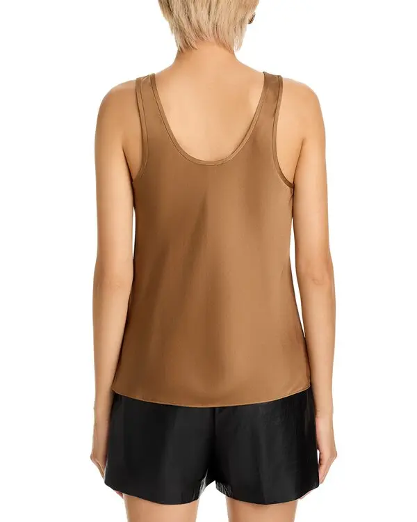 ANINE BING Lea Silk Top - Sepia