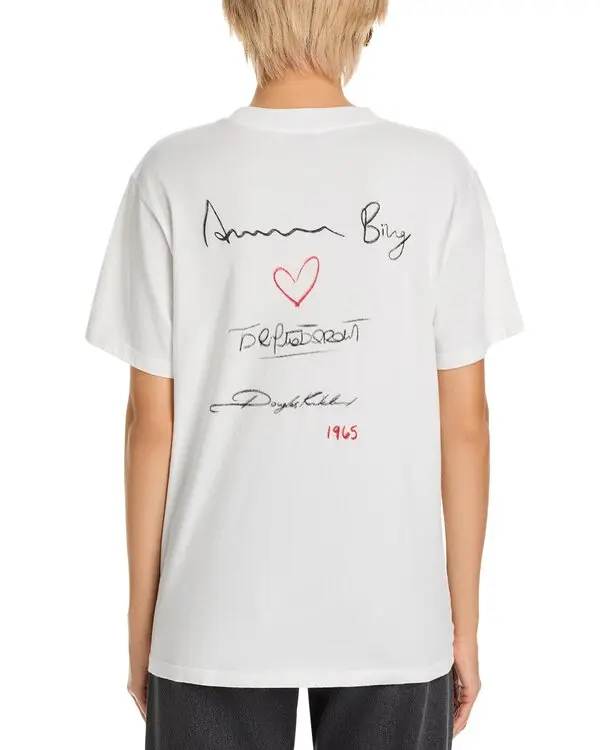 Anine Bing Lili Brigitte Bardot Graphic Tee In Ivory - 30% Off