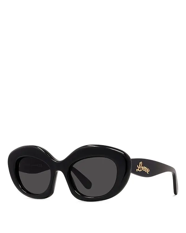 Loewe Curvy Cat Eye Sunglasses - Black/smoke