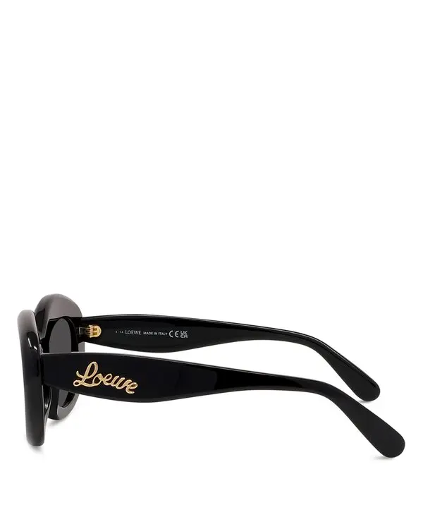 Loewe Curvy Cat Eye Sunglasses - Black/smoke