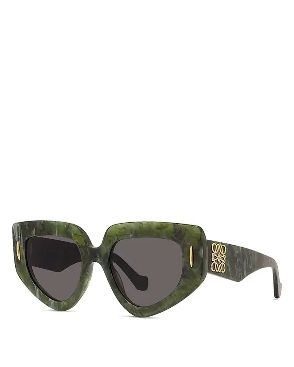 Loewe Anagram Geometric Sunglasses - Green/smoke