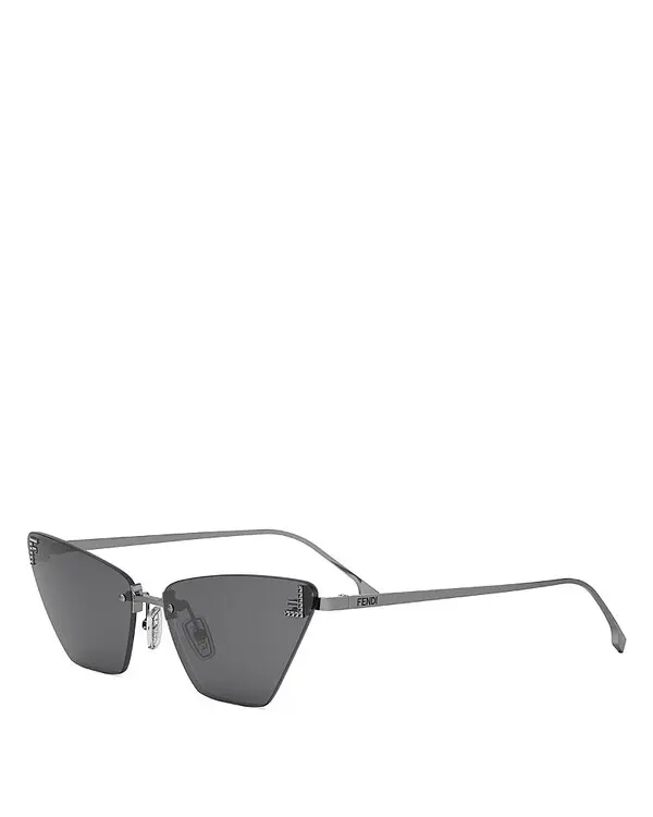 Fendi Metal First Crystal Cat Eye Sunglasses - Gray/roveiux