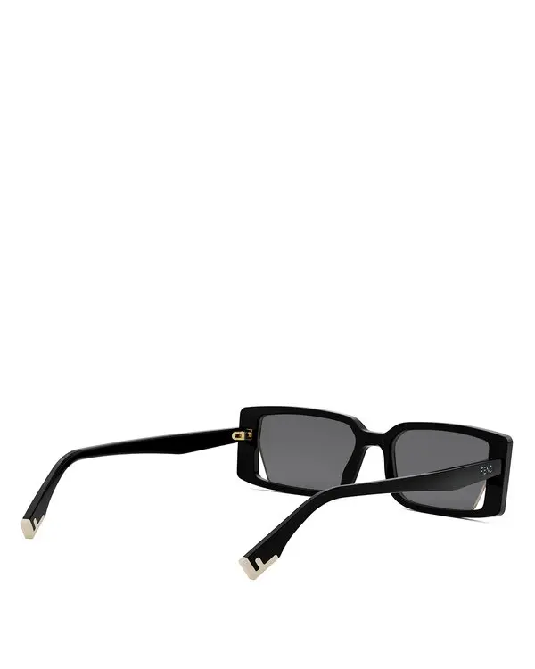 Fendi Way Rectangular Sunglasses, 53mm - Black/smoke