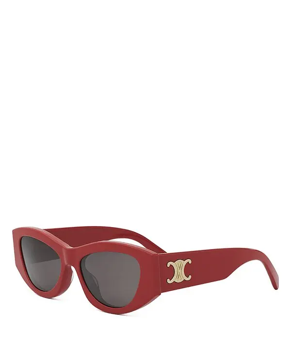 Celine Triomphe Geometric Sunglasses - Red/smoke