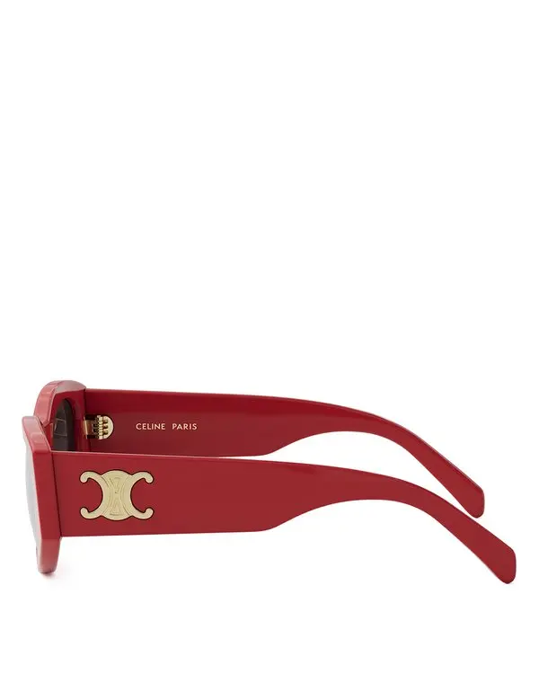 Celine Triomphe Geometric Sunglasses - Red/smoke