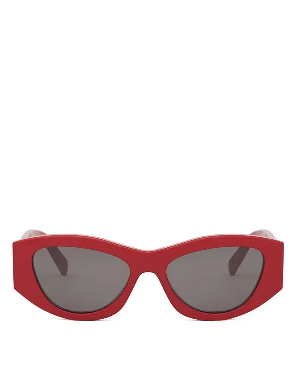 Celine Triomphe Geometric Sunglasses - Red/smoke