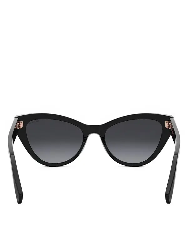 BVLGARI B.zero1 Cat Eye Sunglasses - Black/smoke Grad