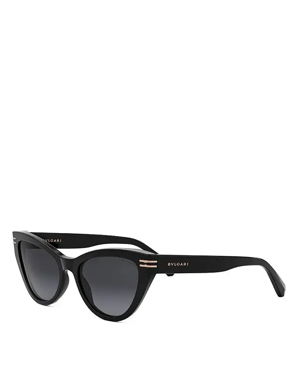 BVLGARI B.zero1 Cat Eye Sunglasses - Black/smoke Grad