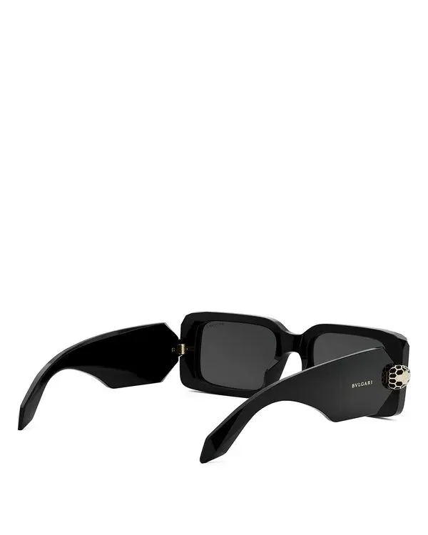BVLGARI Serpenti Forever Rectangular Sunglasses - Black/smoke