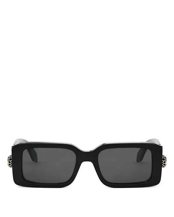 BVLGARI Serpenti Forever Rectangular Sunglasses - Black/smoke