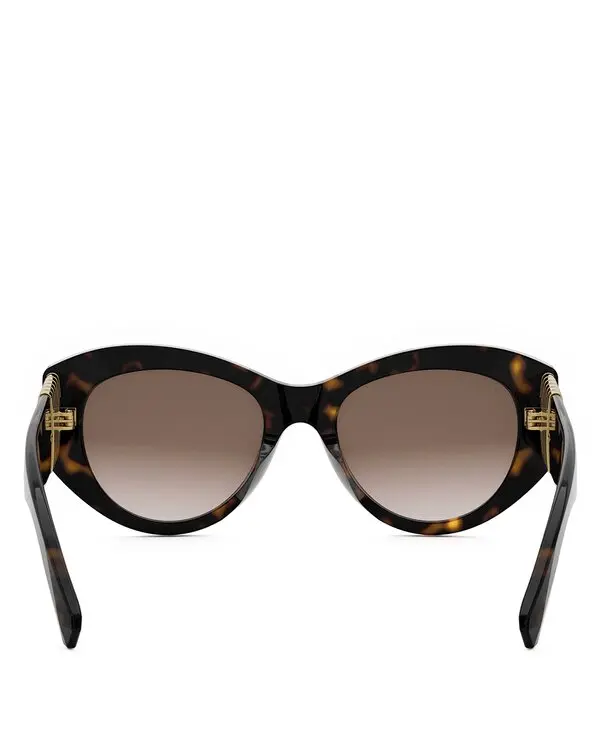 BVLGARI Tubogas Oval Sunglasses, 52mm - Havana/brown