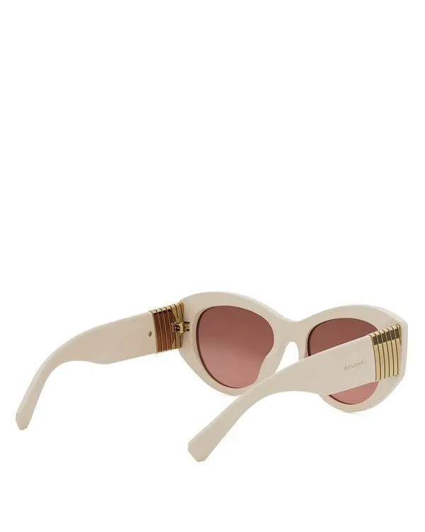BVLGARI Tubogas Oval Sunglasses, 52mm