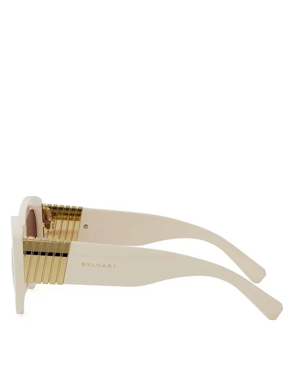 BVLGARI Tubogas Oval Sunglasses, 52mm