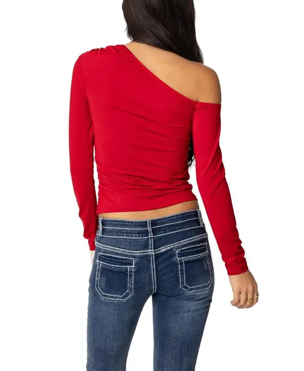 EDIKTED Asymmetric Long Sleeve Top
