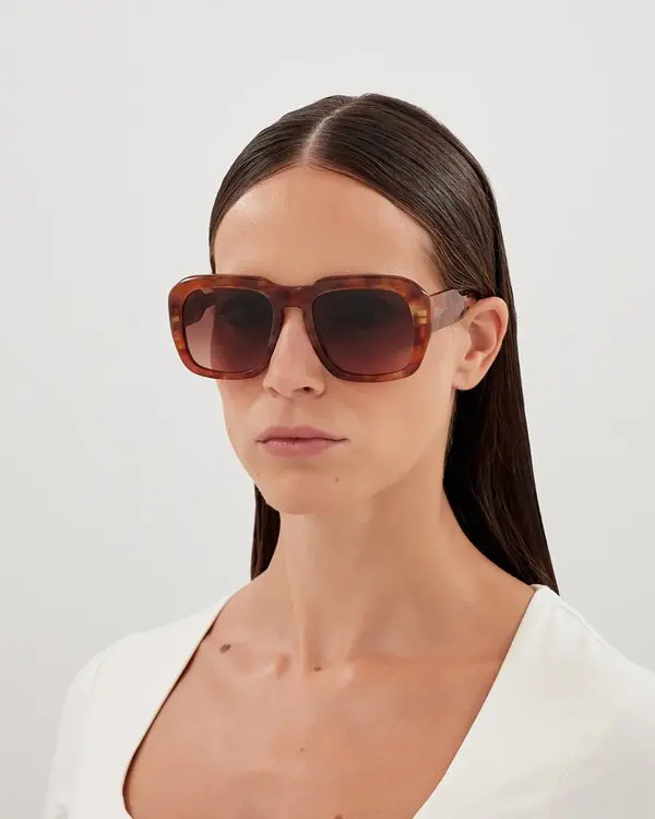 Chloé Gayia Square Sunglasses, 54mm In Avana - 40% Off  display picture 1