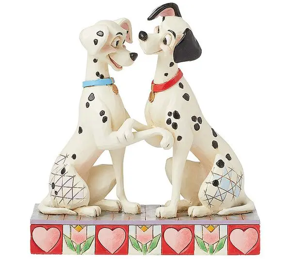 JIM SHORE Disney Traditions 101 Dalmations Pong O & Perdita Fig - One-color