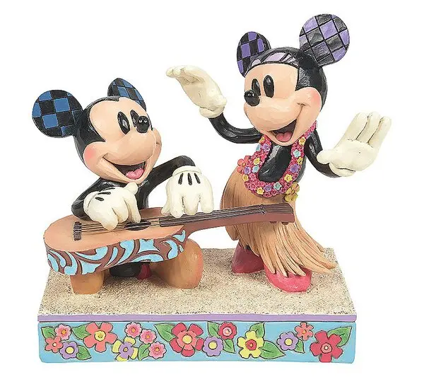 JIM SHORE Disney Traditions Mickey And Minnie H Awaii Figurine - One-color