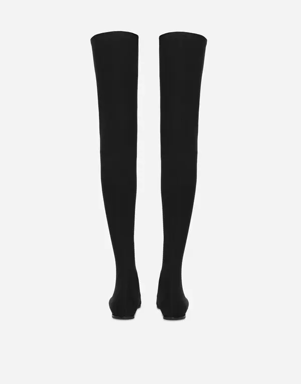 Dolce & Gabbana Stretch Jersey Thigh-high Boots