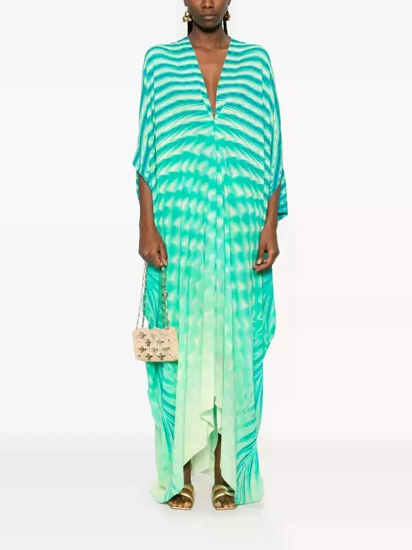 Roberto Cavalli Zigzag-print Maxi Dress