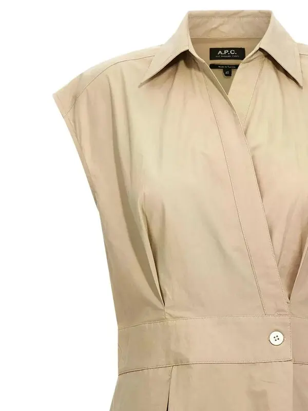 A.p.c. Athena Midi Dress - Neutrals