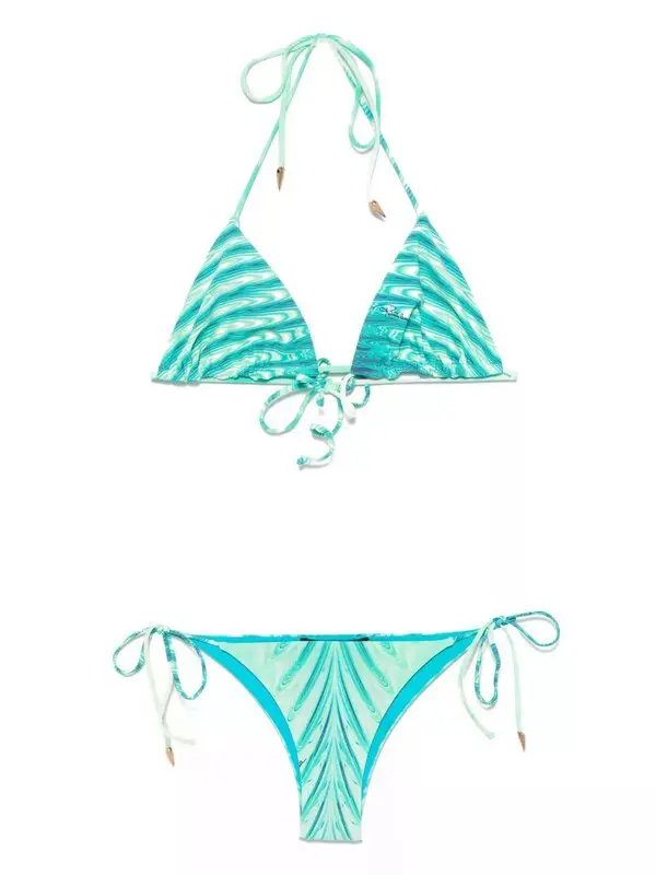 Roberto Cavalli Printed Two-piece Bikini - Green