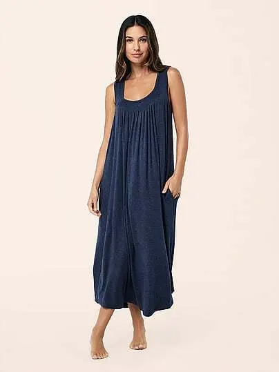 Victoria's Secret Papinelle Kate Modal Soft Pleat Nightie - Blue