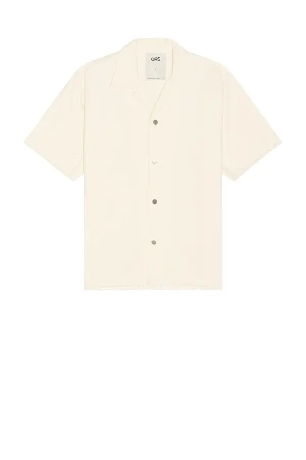 Oas Ecru Bodega Canvas Shirt In Beige