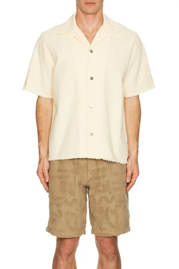 Oas Ecru Bodega Canvas Shirt In Beige