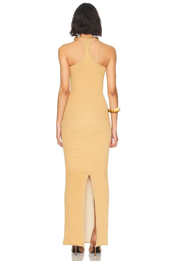 Jacquemus La Robe Scala In Tan - Camel