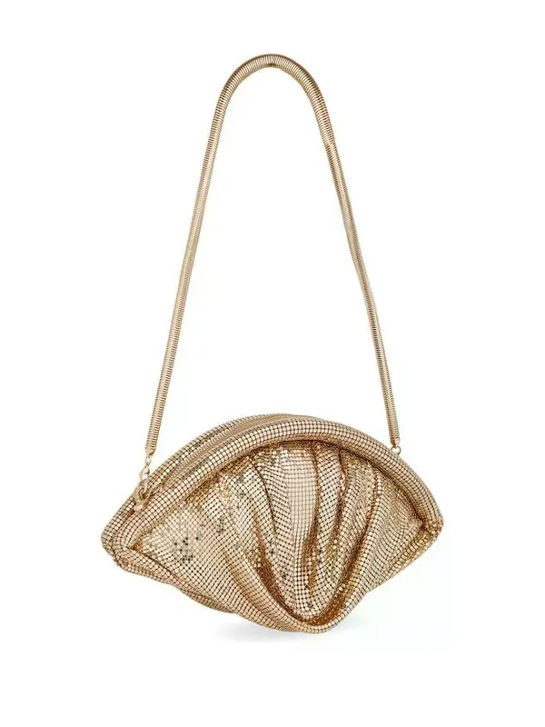 Rabanne Mesh Evening Clutch - Gold