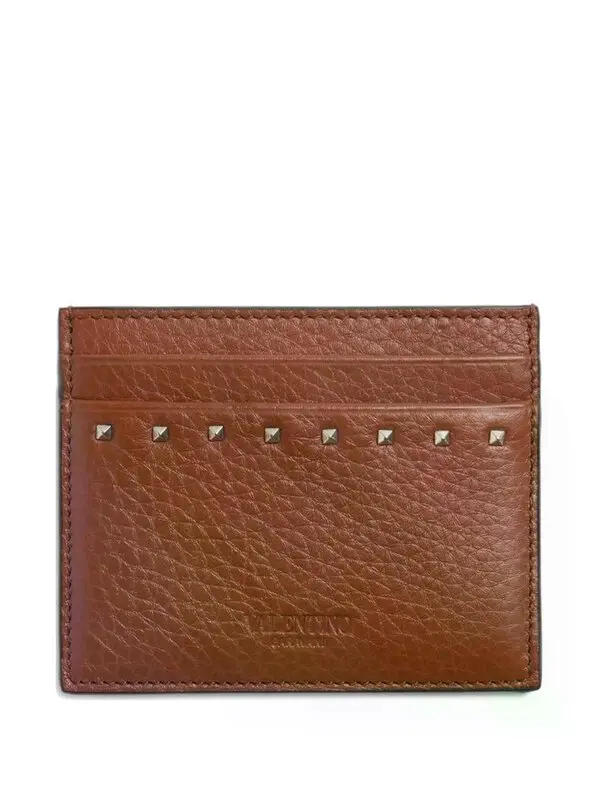 Valentino Garavani Rockstud Card Holder - Brown