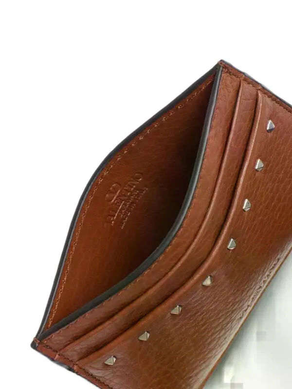 Valentino Garavani Rockstud Card Holder - Brown