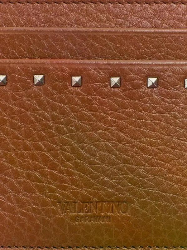 Valentino Garavani Rockstud Card Holder - Brown