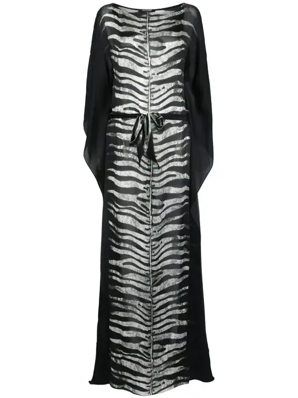 Roberto Cavalli Zebra-print Maxi Dress