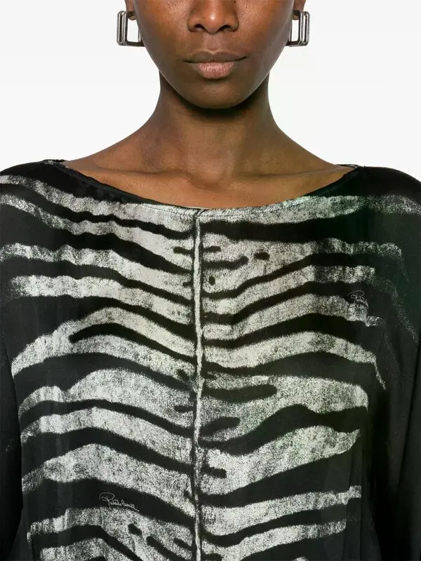 Roberto Cavalli Zebra-print Maxi Dress