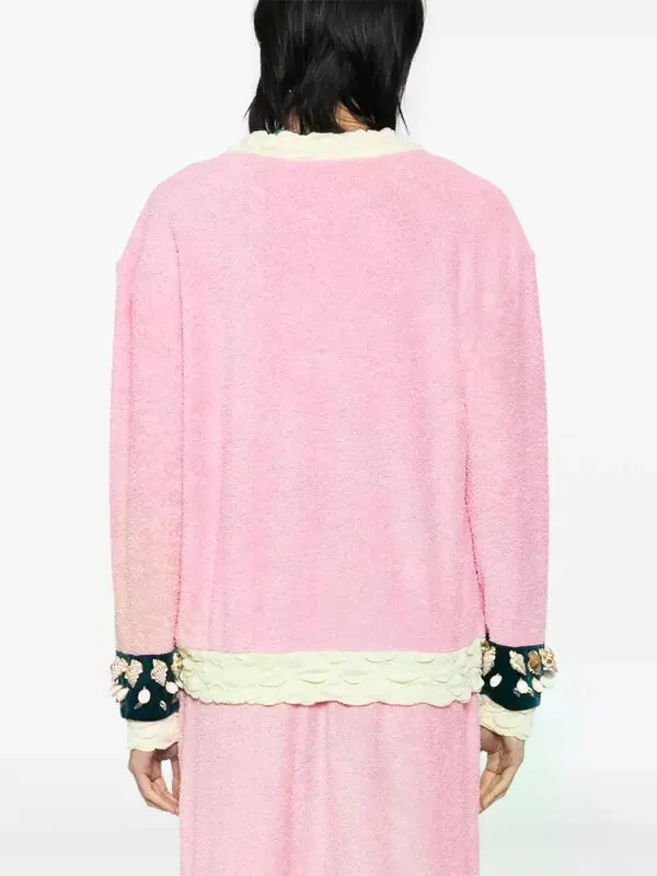 PENULTIMATE Shell-embroidery Peacock Cardigan
