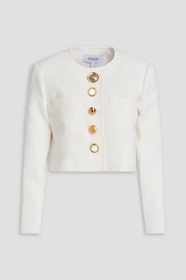Derek Lam 10 Crosby Juliette Jacquard Jacket - Ivory