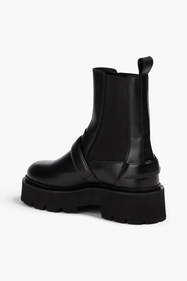 Sandro Glossed-leather Chelsea Boots