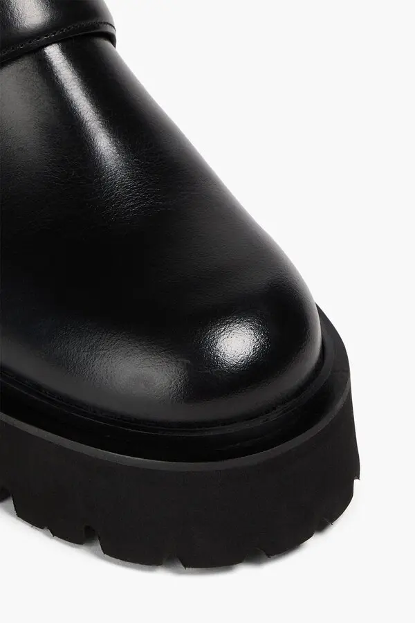 Sandro Glossed-leather Chelsea Boots