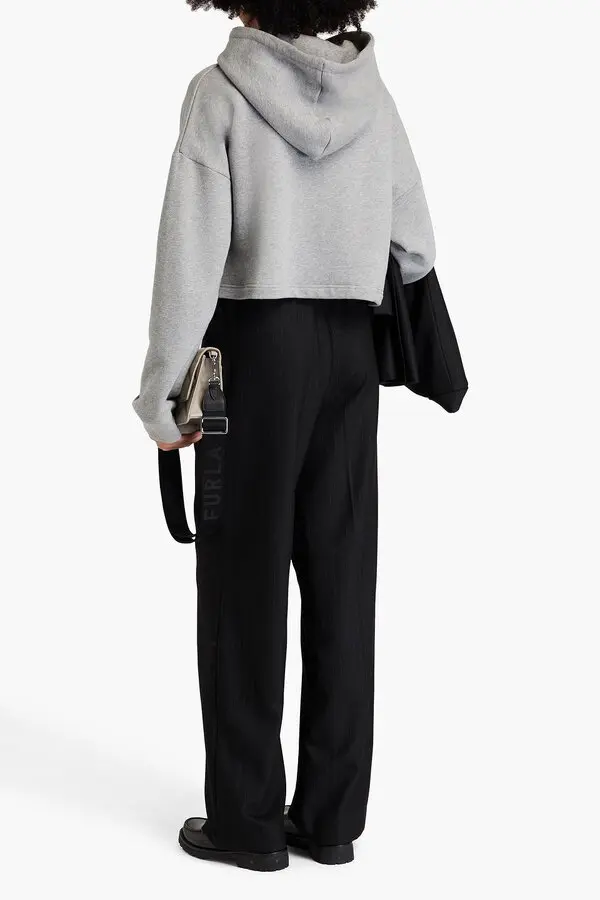 Sandro Pinstriped Wide-leg Twill Pants